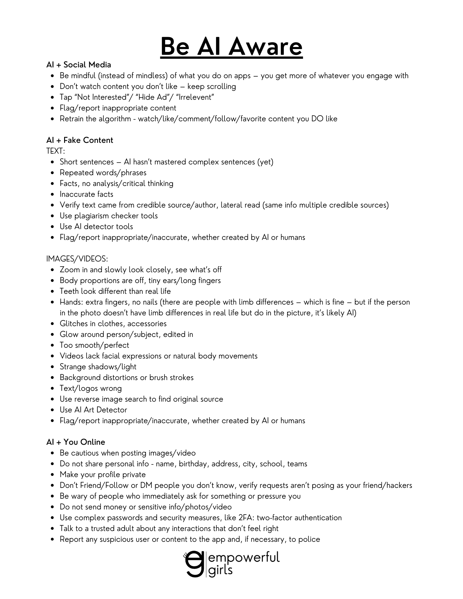 Be AI Aware · ep. 69 - empowerfulgirls.com