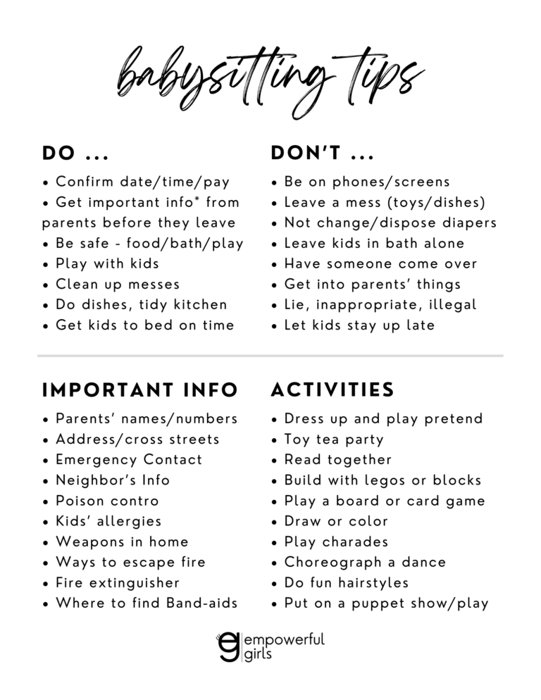Babysitting Basics • ep. 078 - empowerfulgirls.com